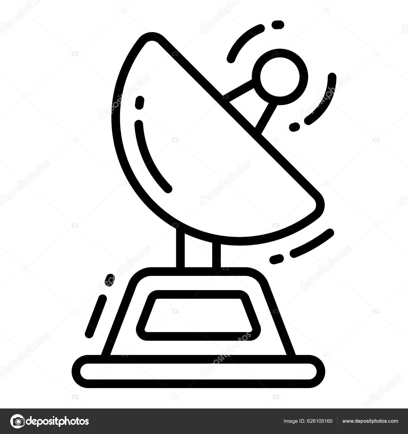 Satellite Dish Icon Related Map Location Navigation Line Icon Traffic ...