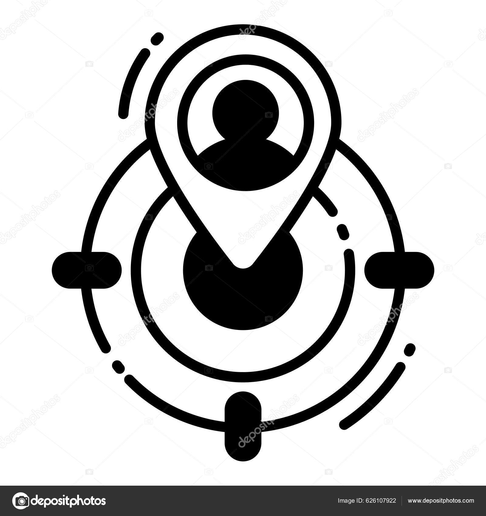 Position Targeting Icon Related Map Location Navigation Black Icon ...