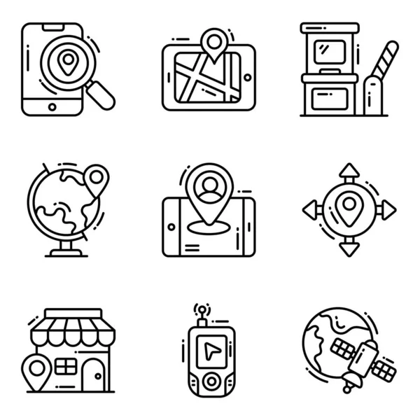 Map Location Marker Icon Set Road Traffic Sign Location Pin Stock Vector by ©IconsHome 626104968