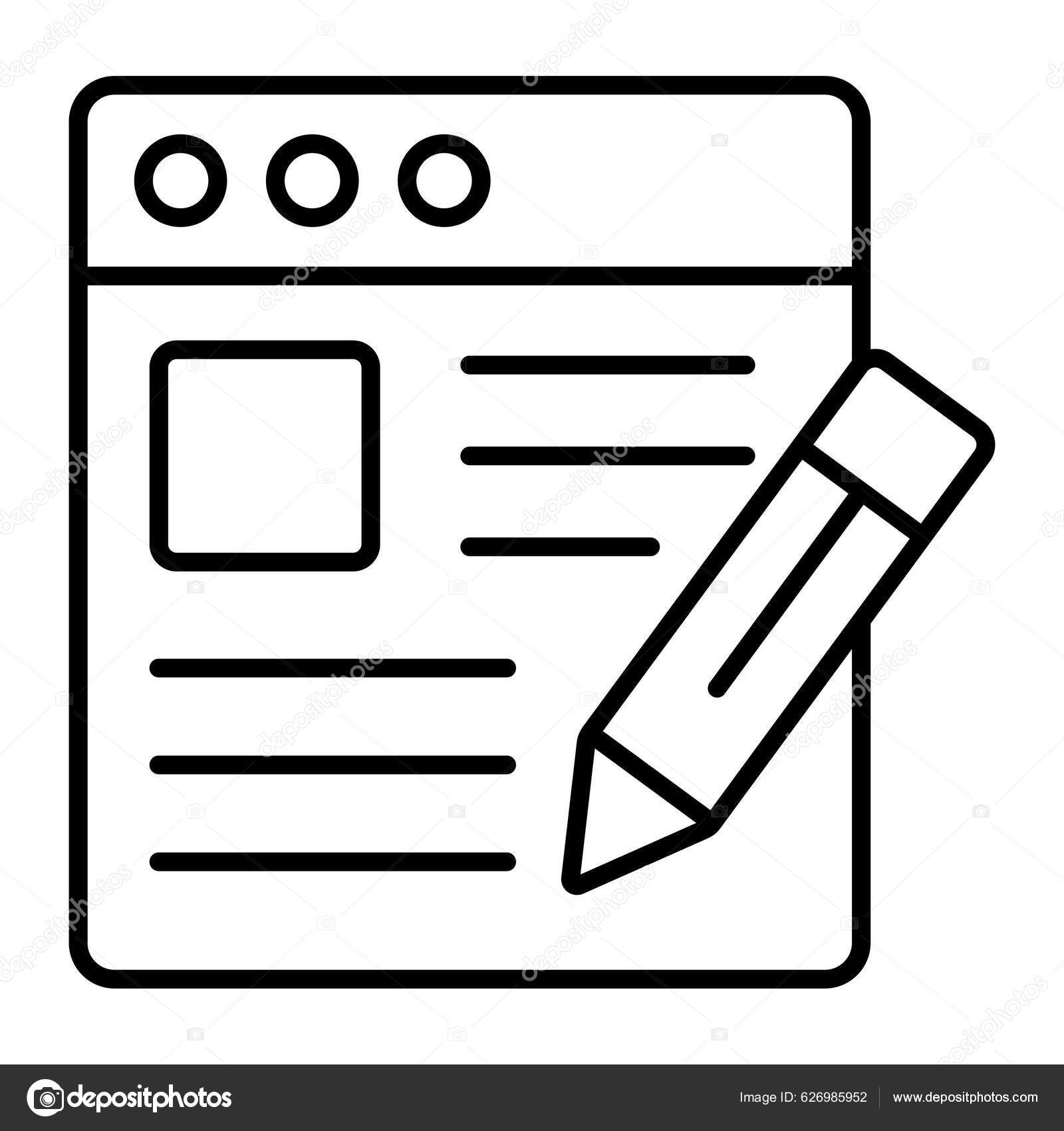 Website Editing Icon Modern Illustration Stock Vector by ©IconsHome ...