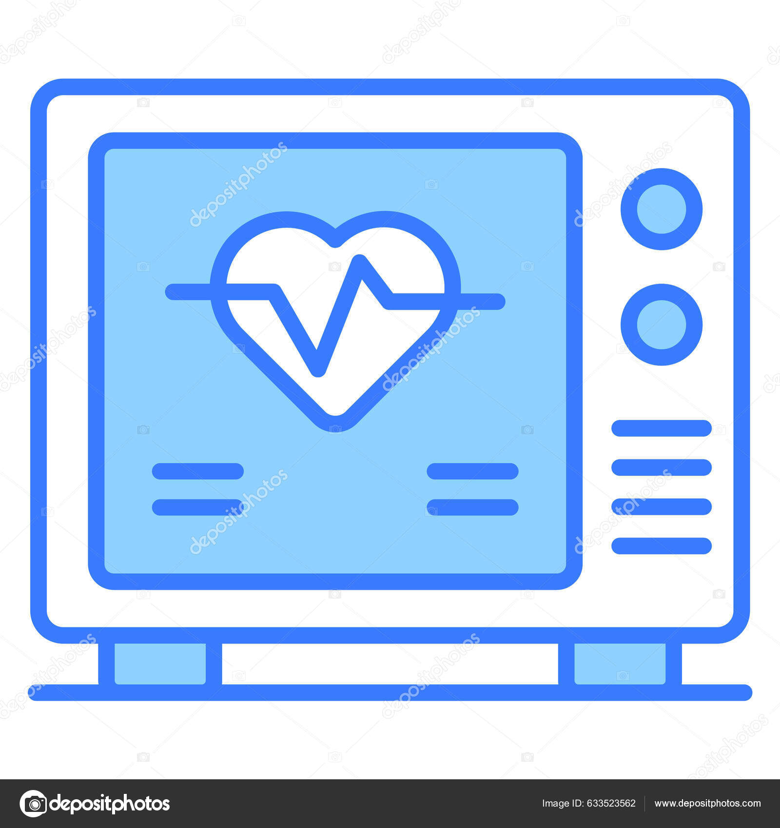 Ecg Monitor Modern Concepts Design Vector Illustration Stock Vector by ...