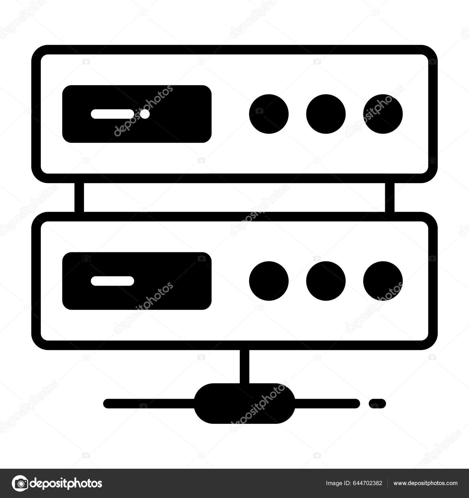 Network Server Concept Icon Modern Vector Datacenter Stock Vector by ...