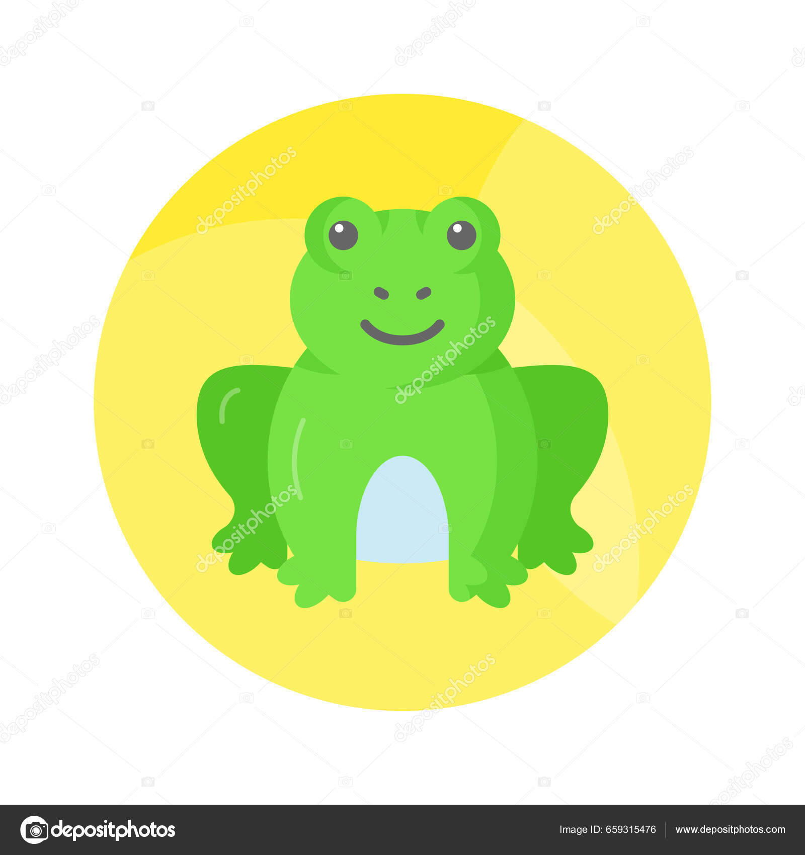 Increíble Vector Rana Estilo Editable Aislado Sobre Fondo Blanco Vector ...