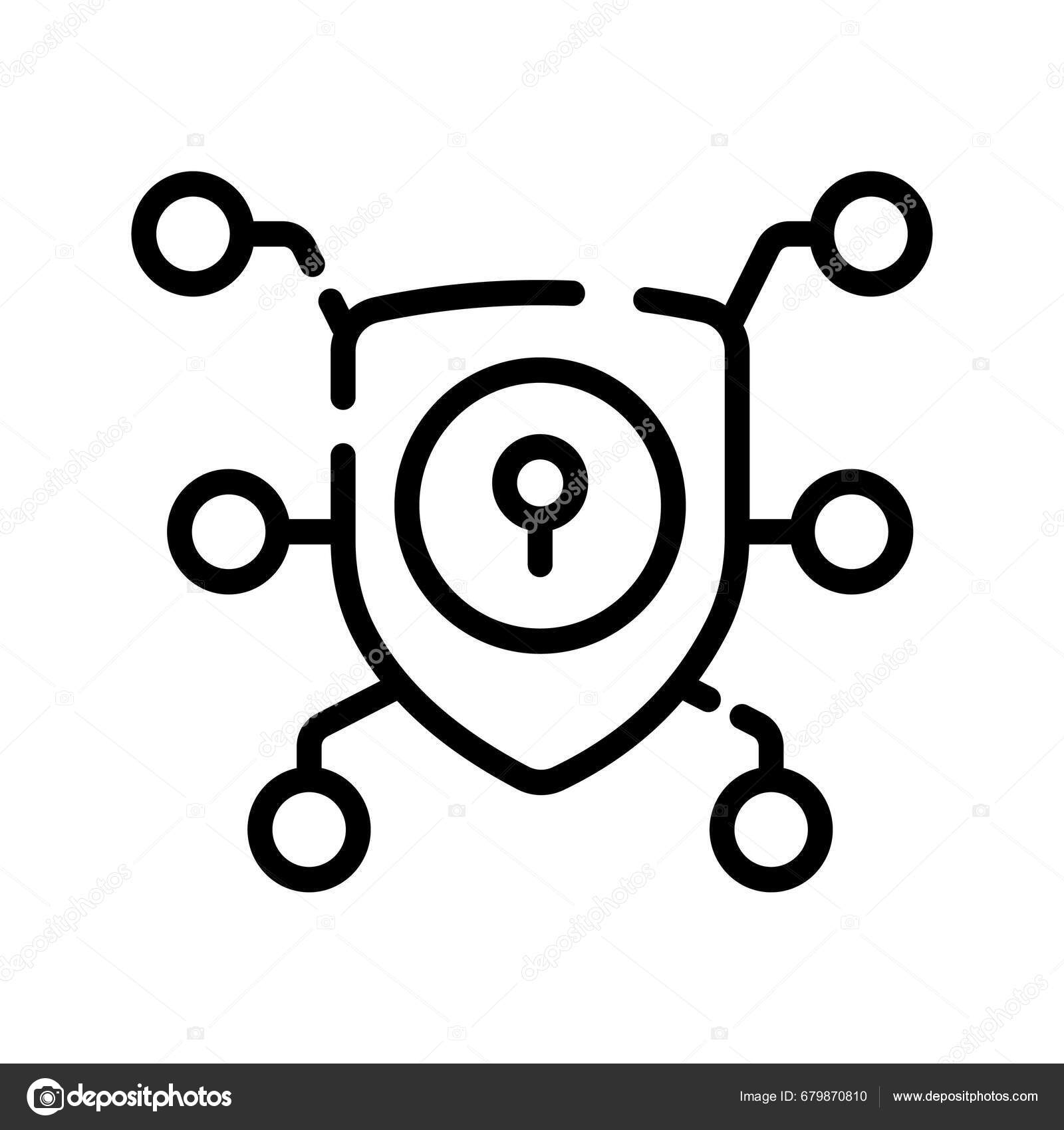 Secure Connection Icon Encryption Information Cyber Security Stock Vector by ©IconsHome 679870810