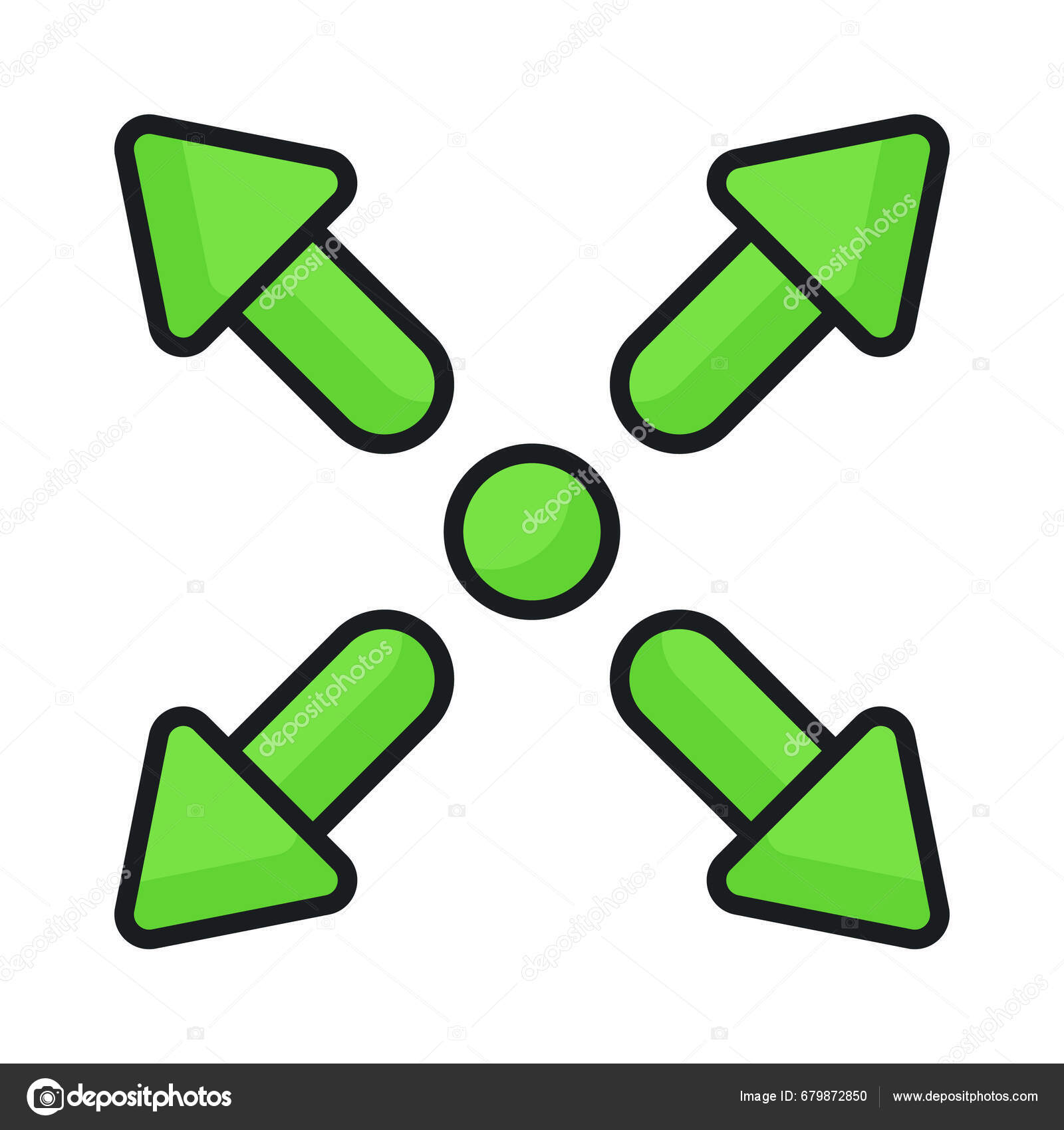 Check Carefully Crafted Icon Directional Arrows Stock Vector by ...