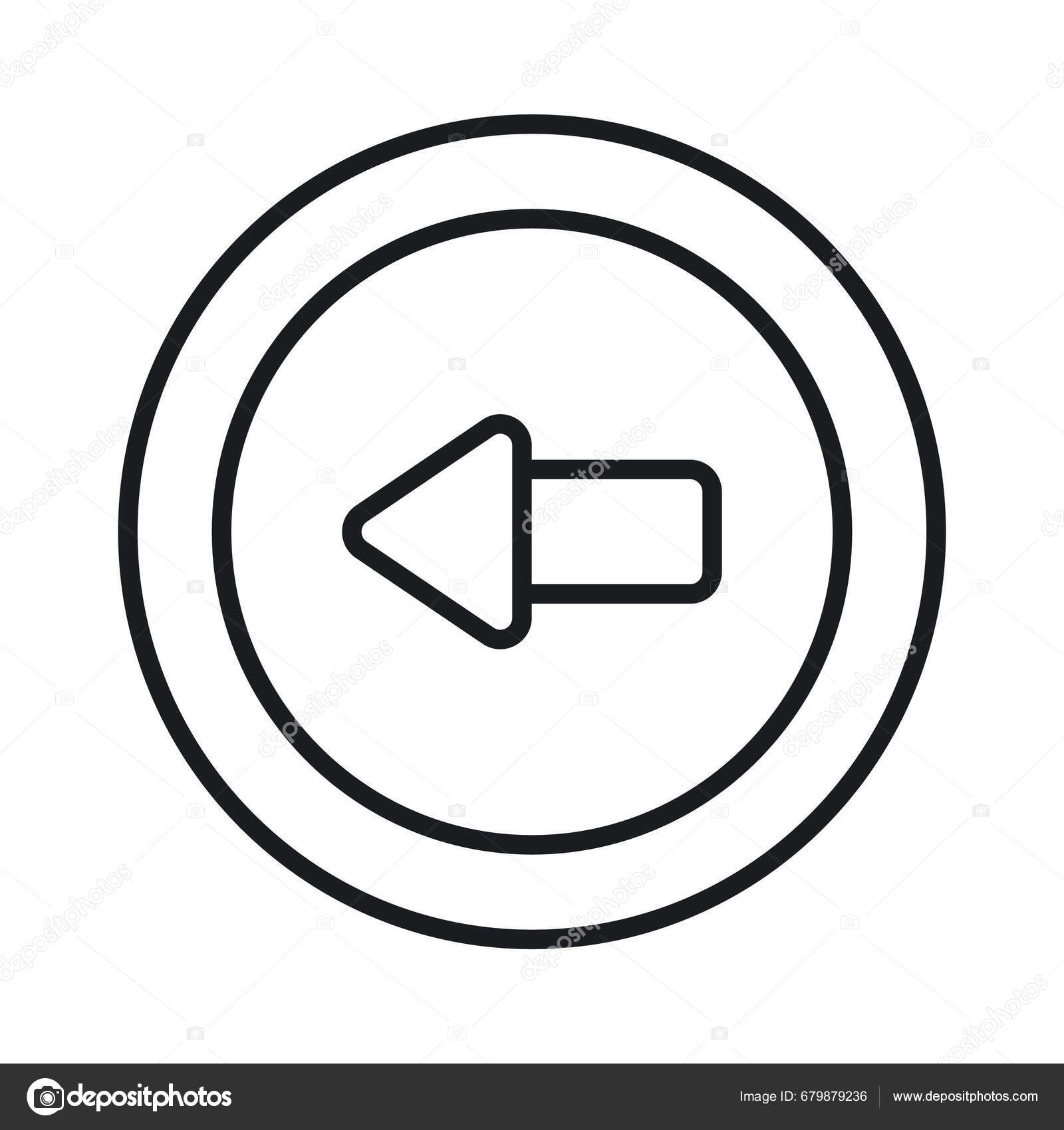 Left Arrow Icon Trendy Style Isolated White Background Stock Vector by ...