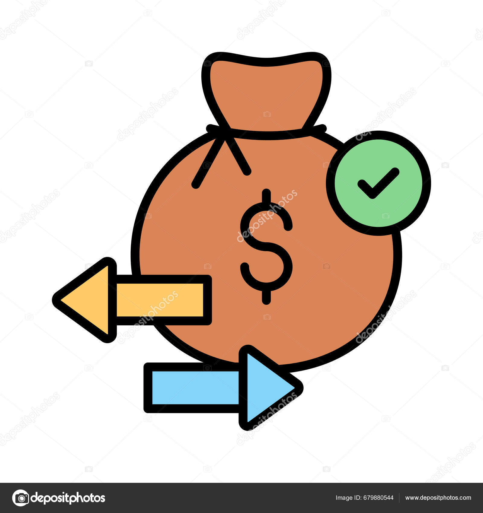 Transaction Vector Design Isolated White Background Stock Vector by ...