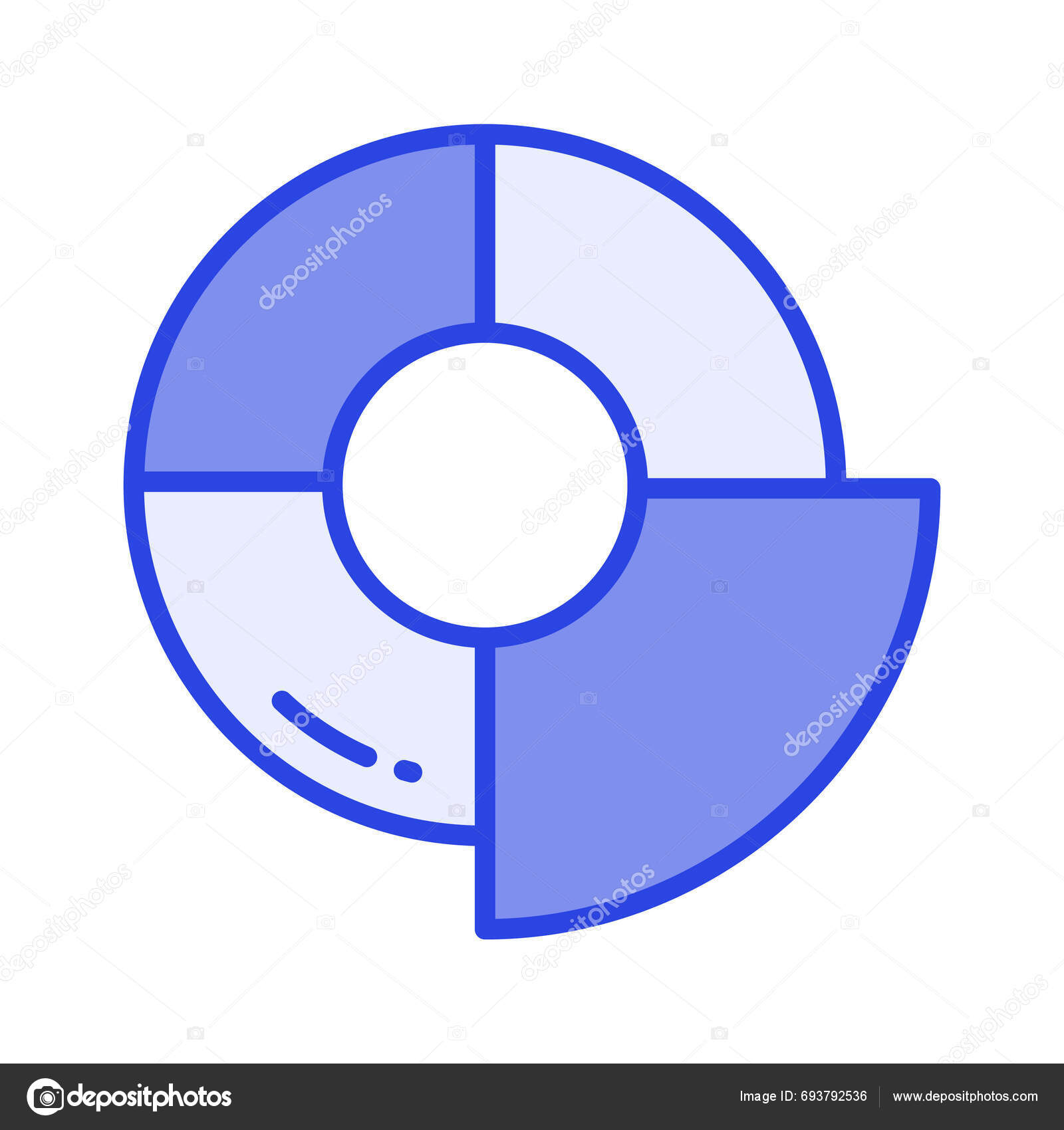 Pie Graph Vector Design Modern Style Isolated White Background Stock ...