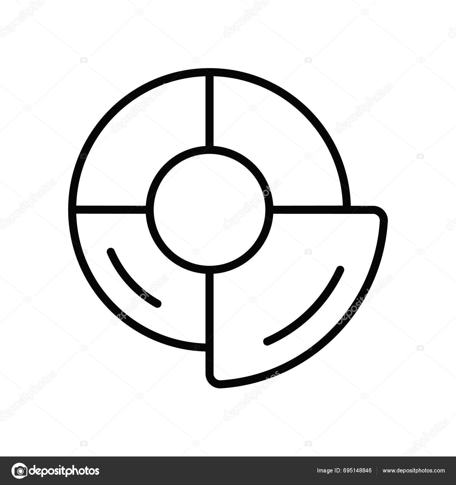 Pie Graph Vector Design Modern Style Isolated White Background Stock ...