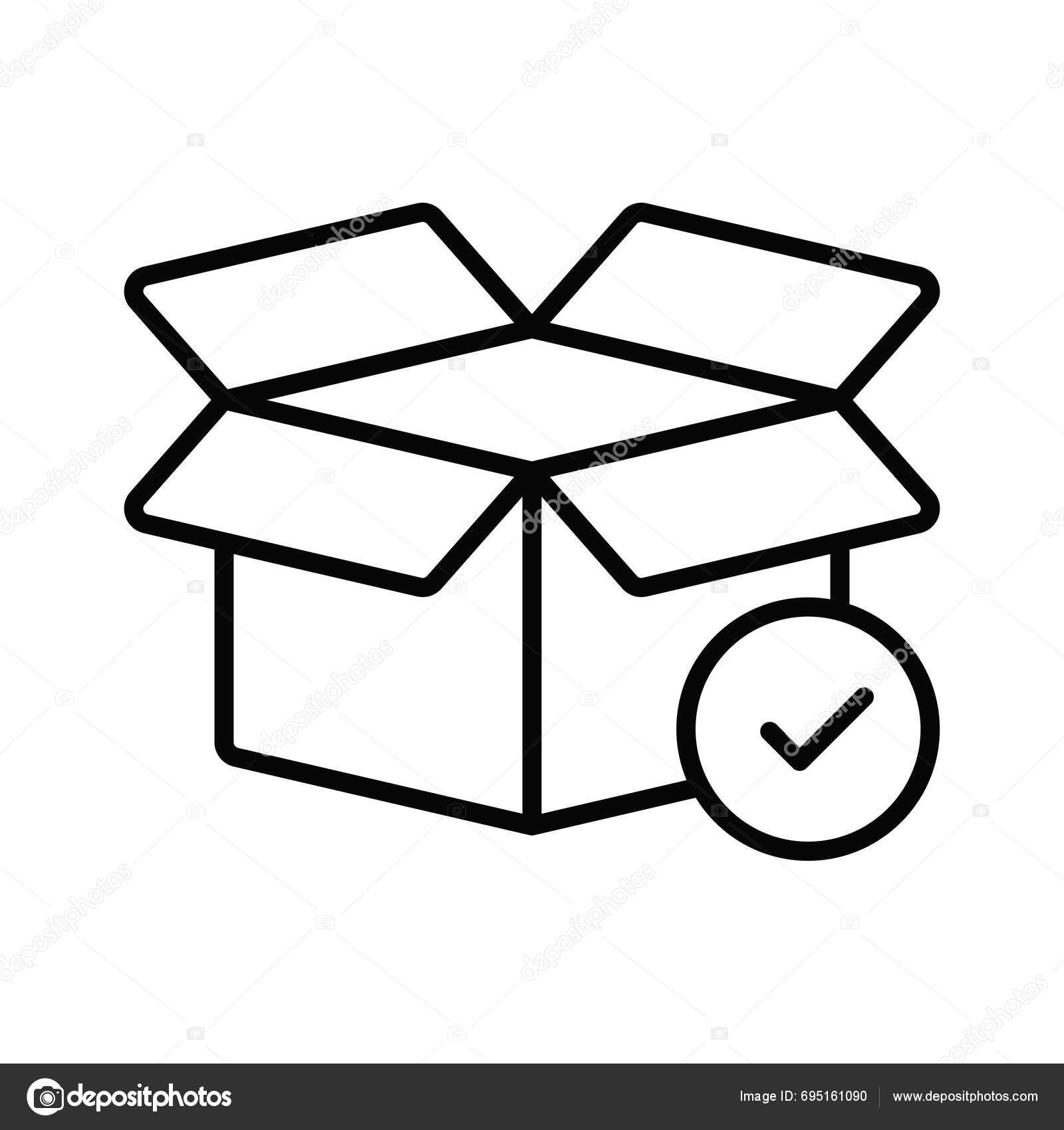 Cartón Con Icono Concepto Marca Verificación Cumplimiento Pedido ...