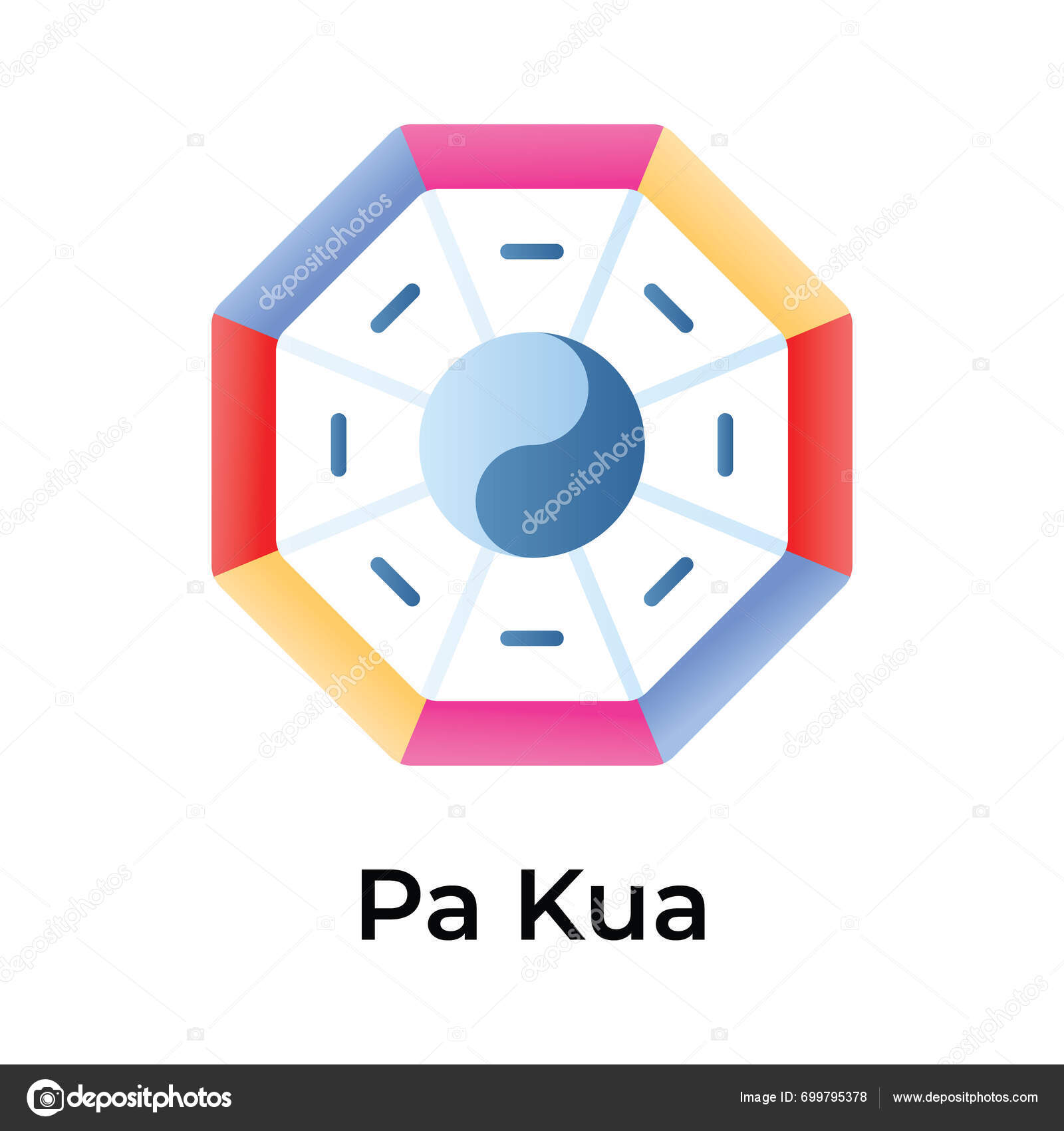 Kua Mirror Icon Design Ready Use Vector Editable Style Stock Vector by ...