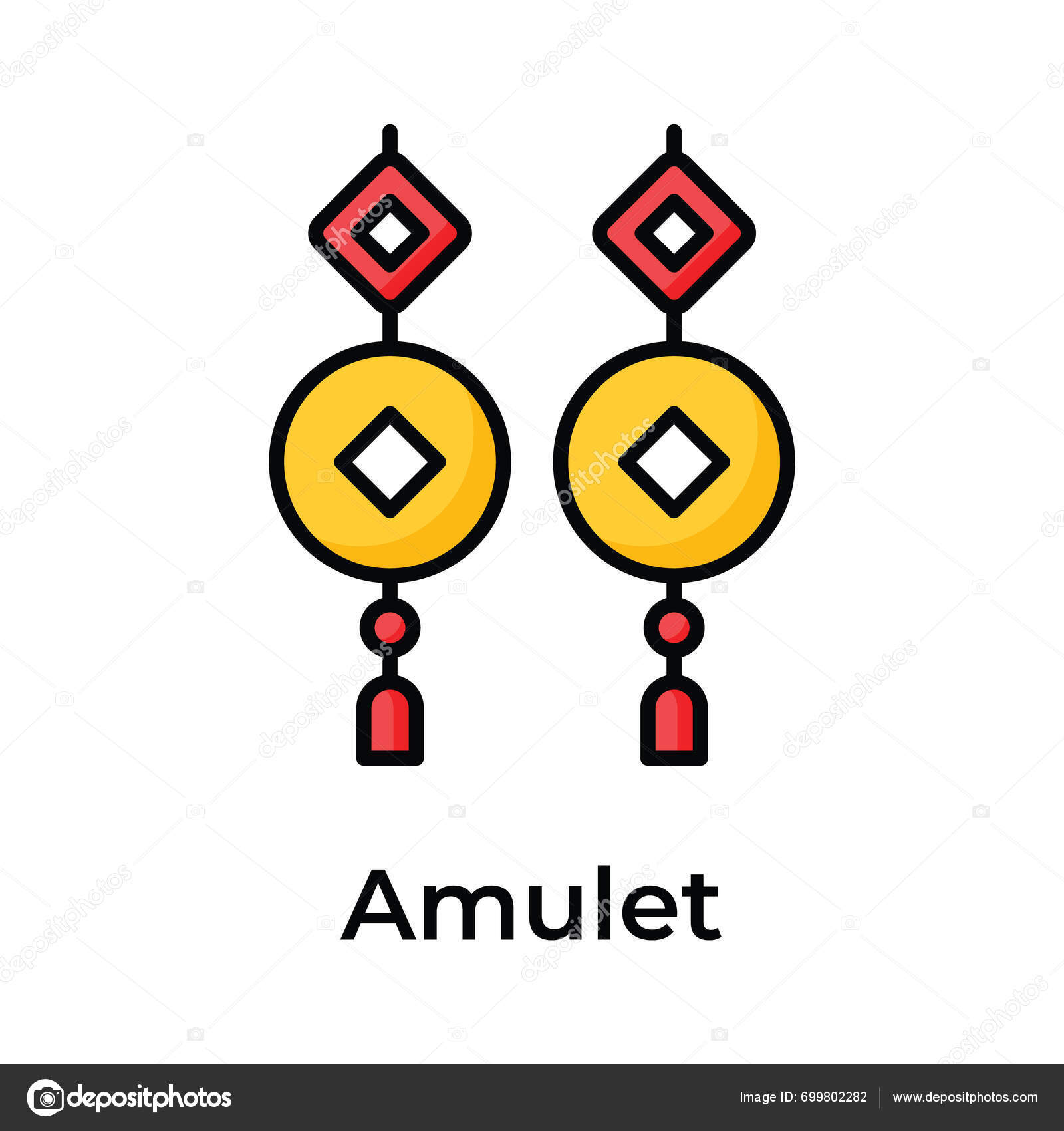 Beautiful Amulet Icon Design Modern Style Ready Use Vector Stock Vector ...