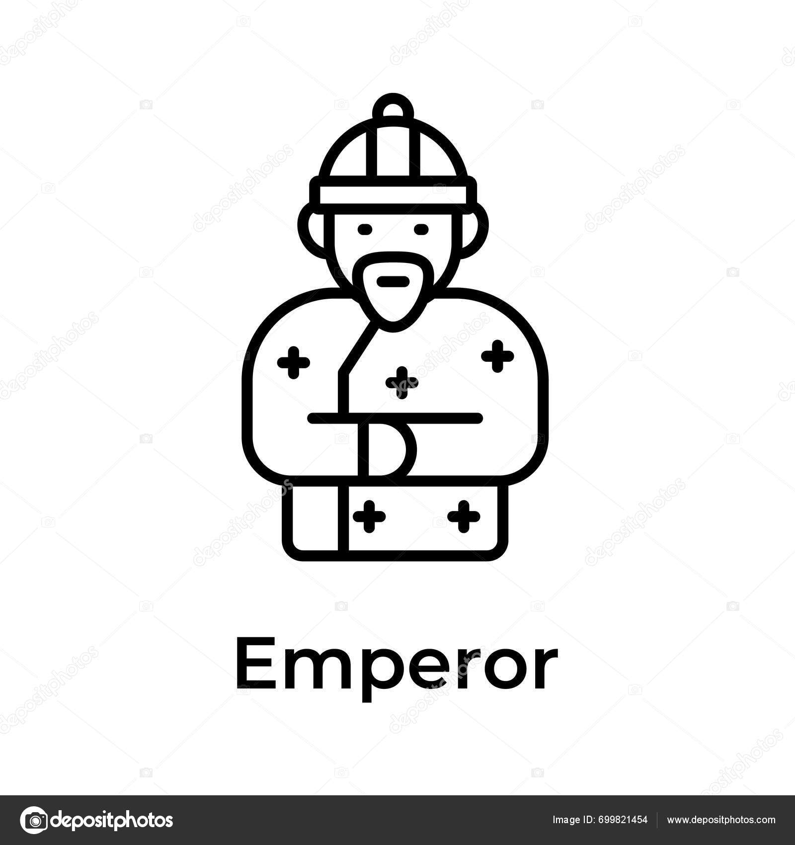 Chinese Emperor Vector Design Isolated White Background Stock Vector by ...