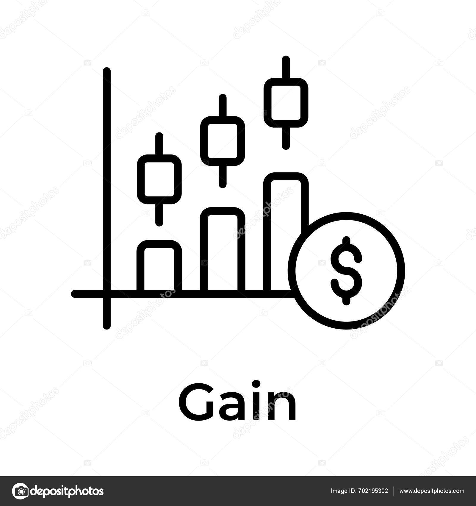 Stock Market Growth Chart Vector Design Isolated White Background Stock ...