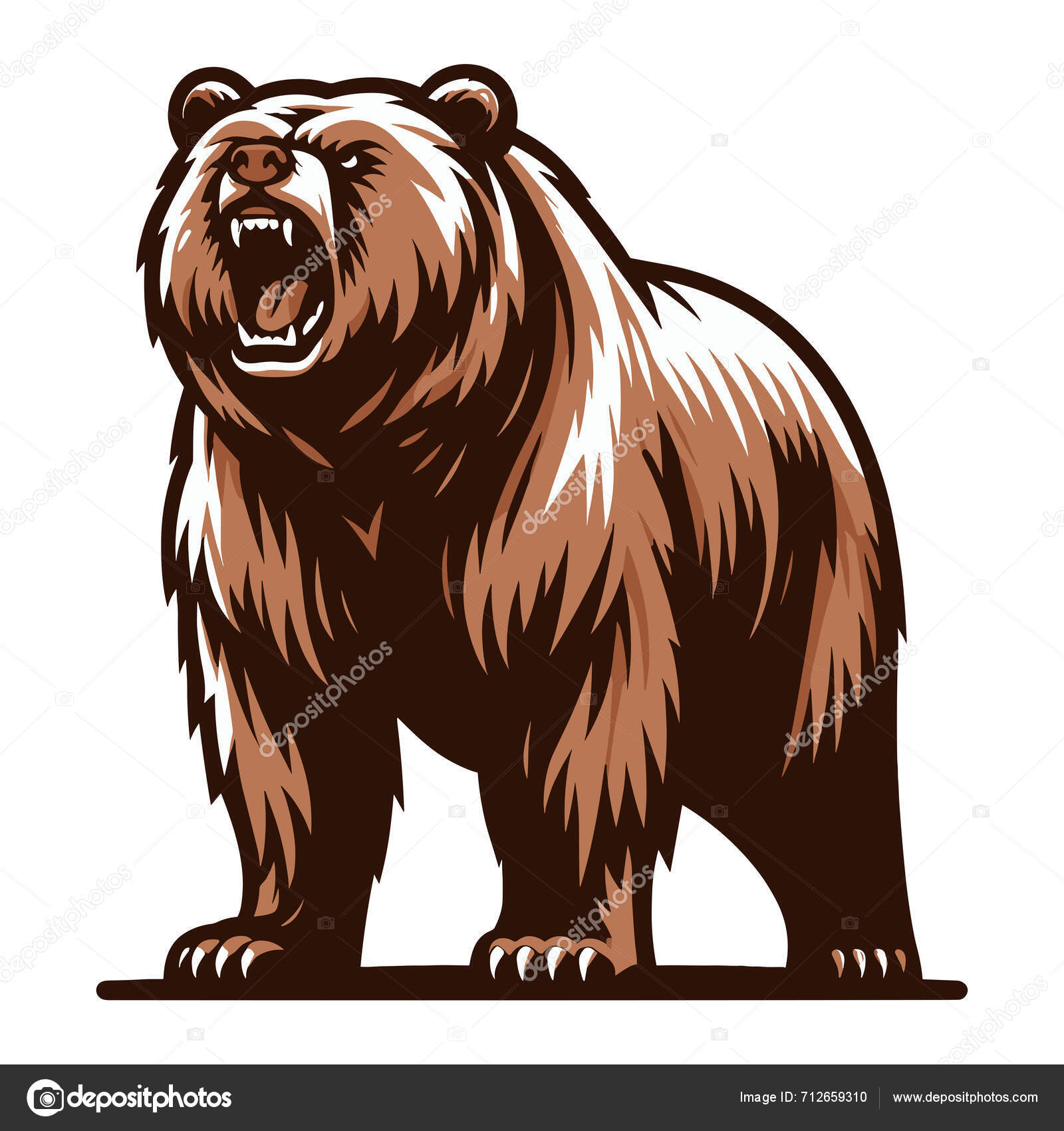 Oso Grizzly Rugiente