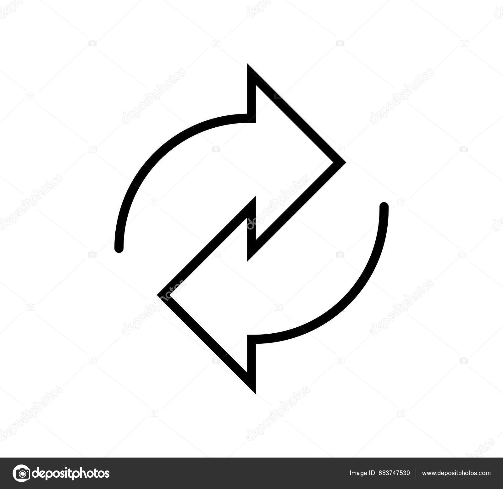 Transfer Arrow Icon Double Reverse Symbol Data Transfer Linear Icon ...