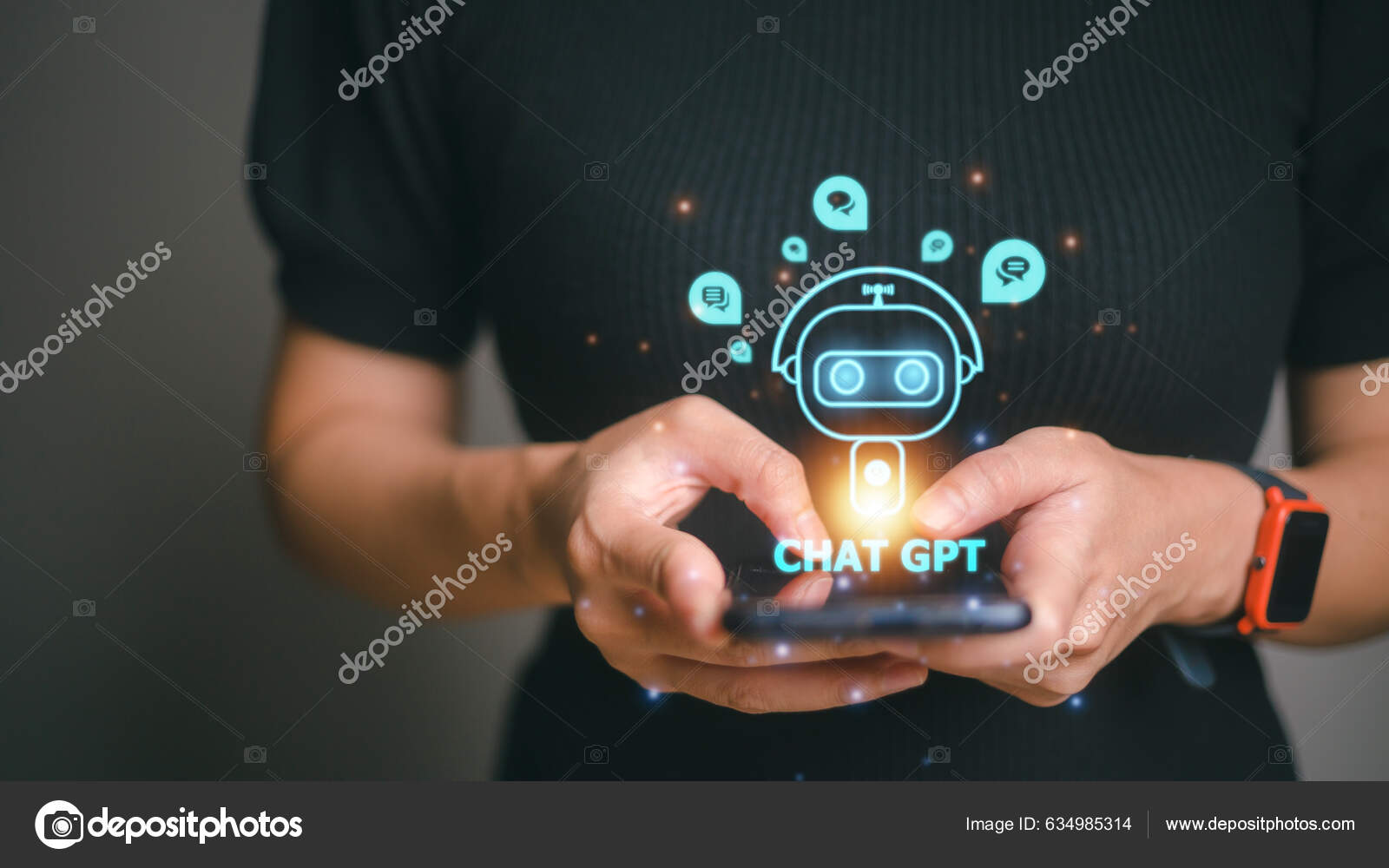 Digital Chatbot Chat Gpt Robot Application Conversation Assistant ...