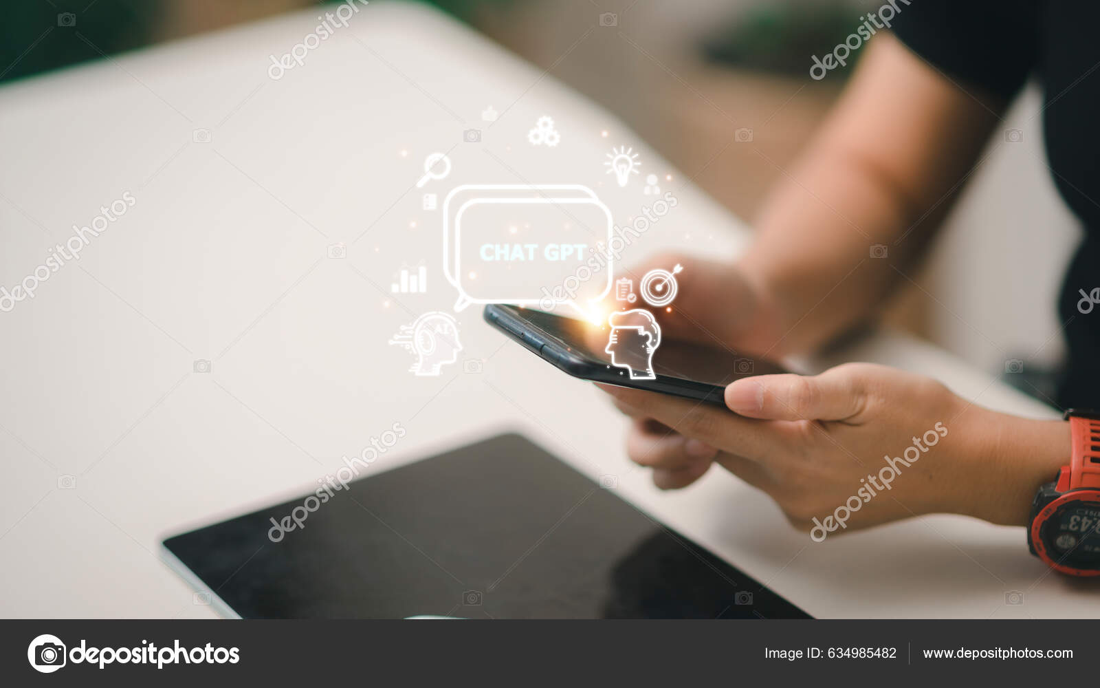 Chatgpt Chat Artificial Intelligence Woman Chatting Smart Artificial ...