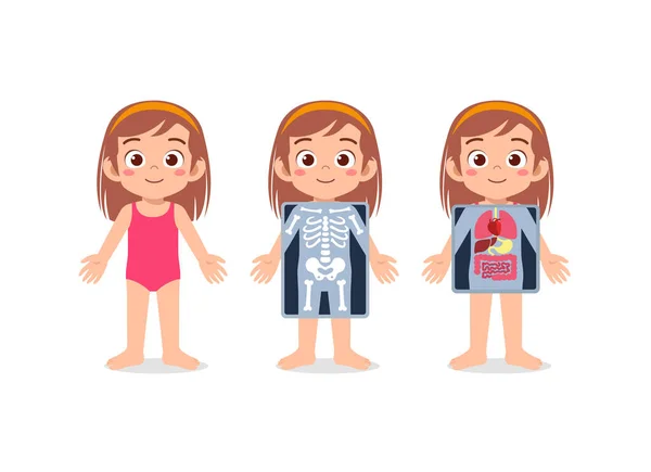 Happy Cute Kid Girl Body Part Anatomy Stock Vector by ©colorfuelstudio ...