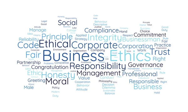 Word Cloud Background Concept Business Ethics Corporate Integrity ...