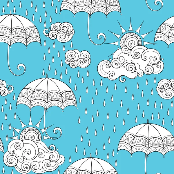 Fairytale Weather Forecast Seamless Pattern Endless Texture Rainy Day ...