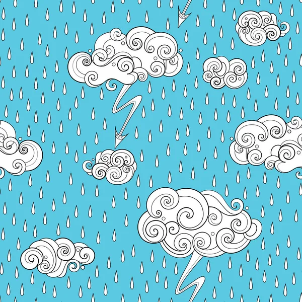 Fairytale Weather Forecast Seamless Pattern Endless Texture Rainy Day ...
