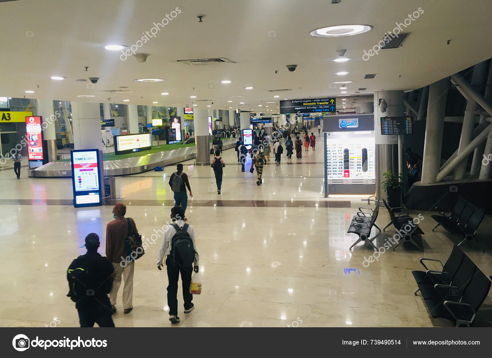 Arrival Hall Baggage Carousel Chennai International Airport India 10Th ...