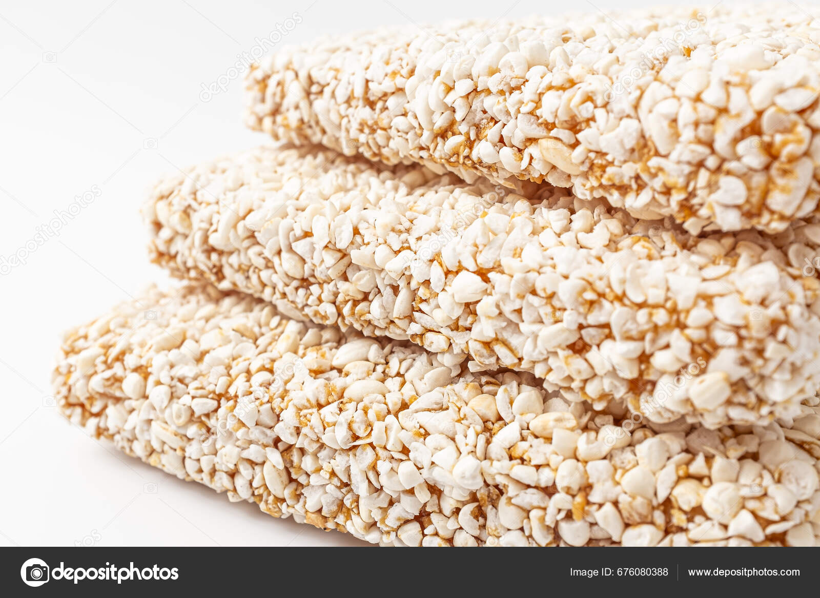 Traditional Korean Snack Made Glutinous Rice Grain Syrup White ...