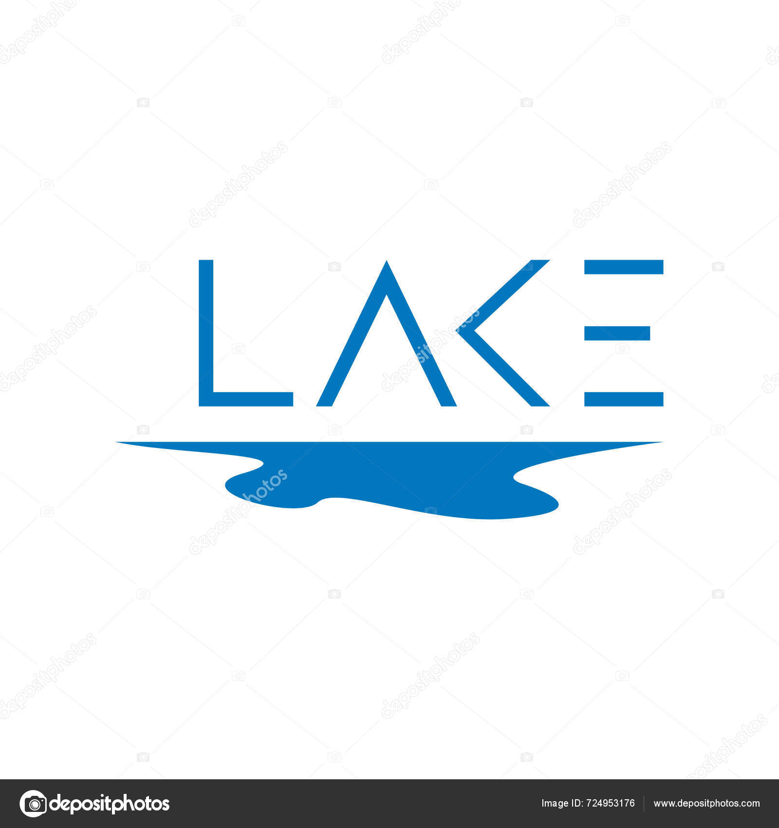 Letter Lake Sign Logo Vector Represents Distinctive Visually ...