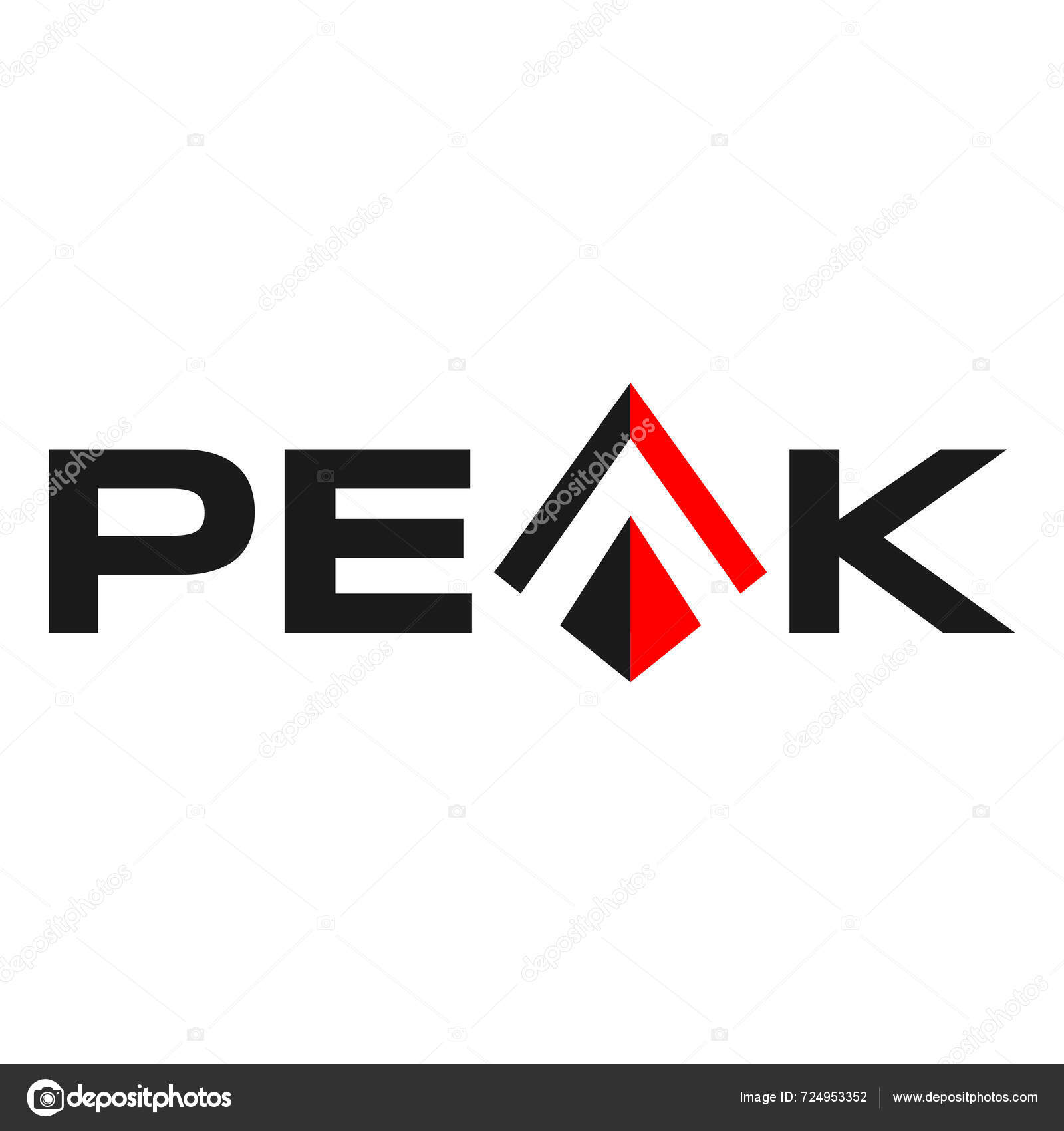 Peak Letter Logo Design Represents Powerful Symbol Aspiration Success ...