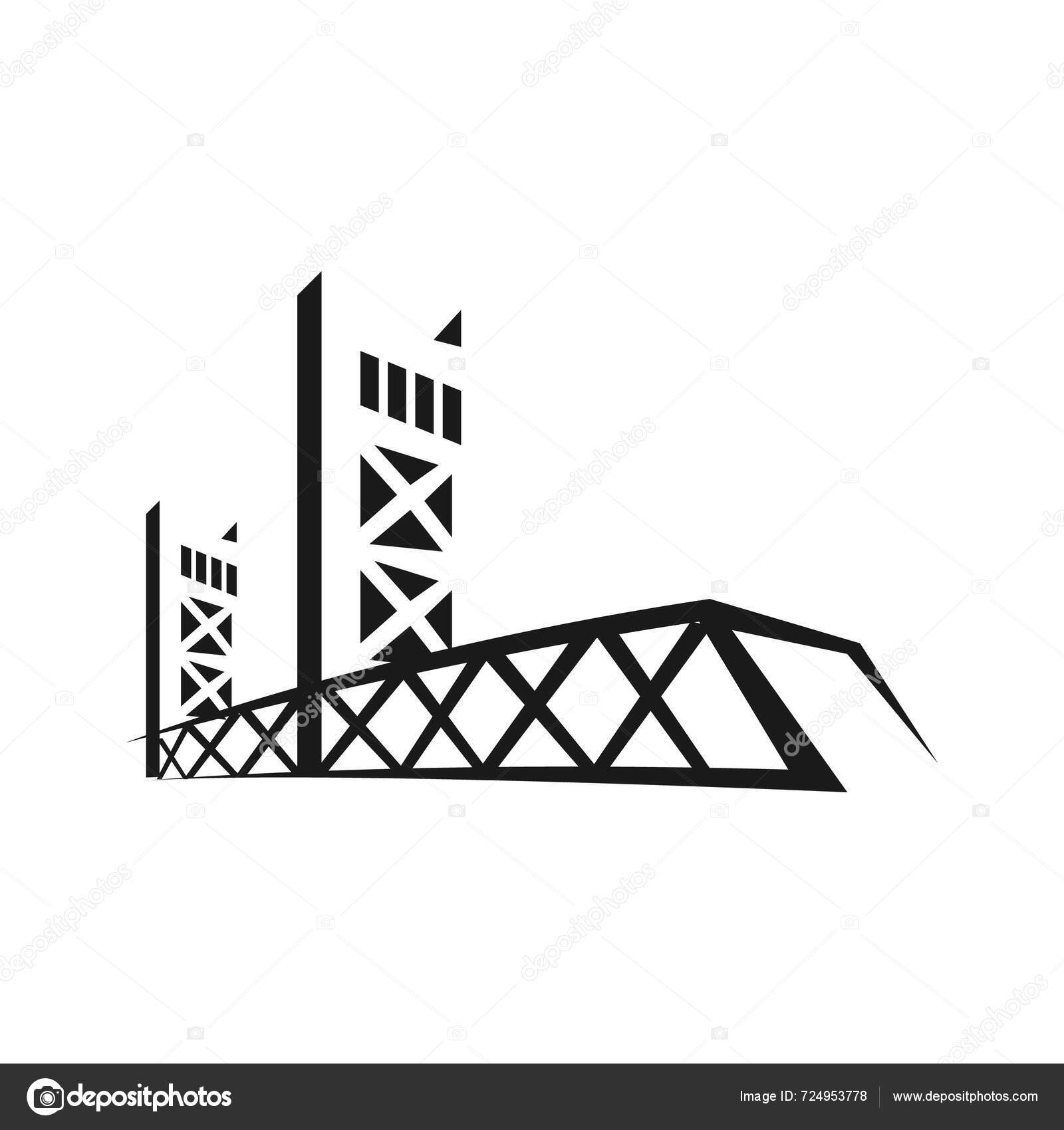 Introducing Our Simple Modern Iron Bridges Vector Logo Graphic Design ...