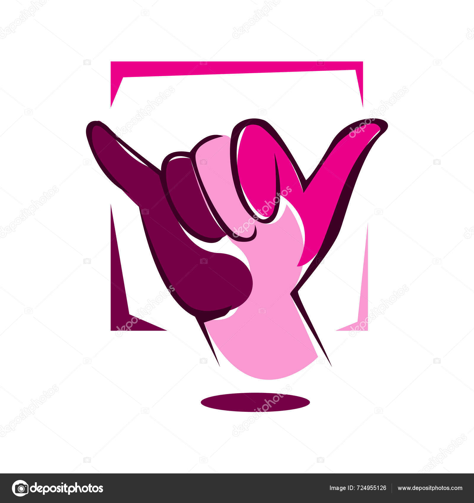 Shaka Sign Logo Vector Design Captures Essence Iconic Hand Gesture ...