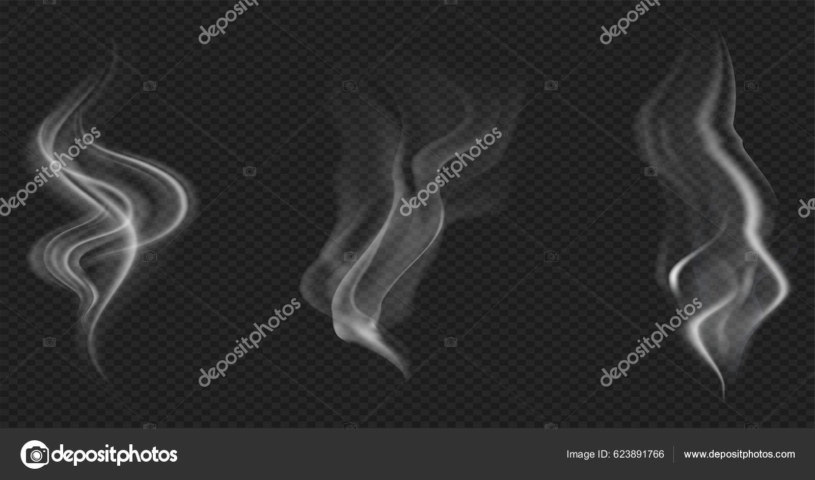 Conjunto Humo Transparente Realista Vapor Colores Blanco Gris Para Uso ...