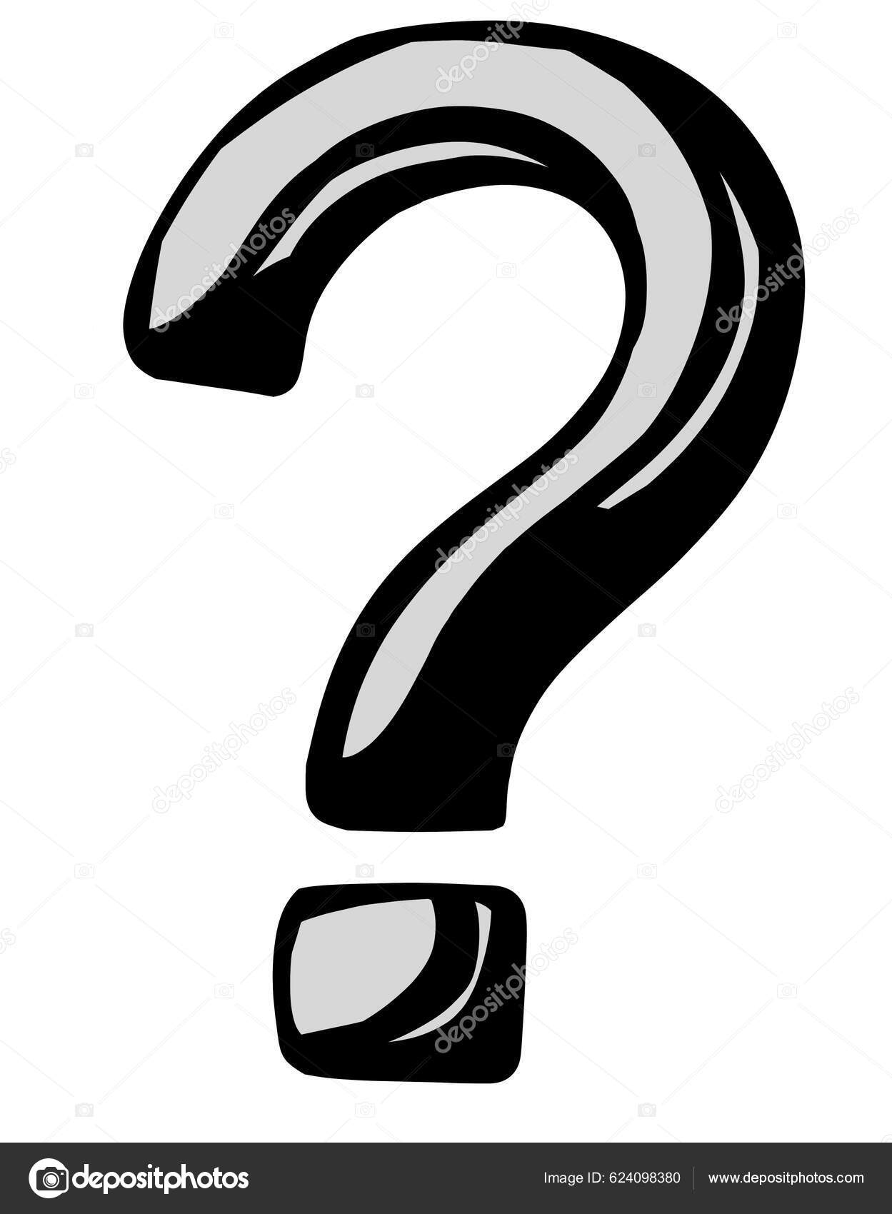 Kysymysmerkki Väri Doodle Symboli Kuvake Käsin Piirretty Kuva ...