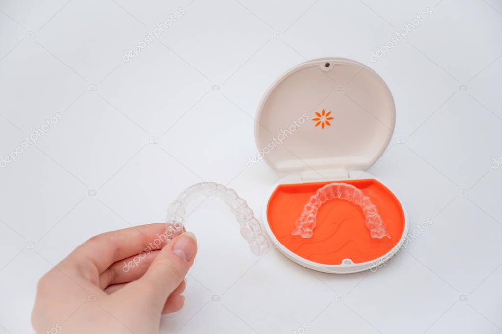 Sydney, Australia, 2022-10-19 Invisalign Vivera retainers in a box ...