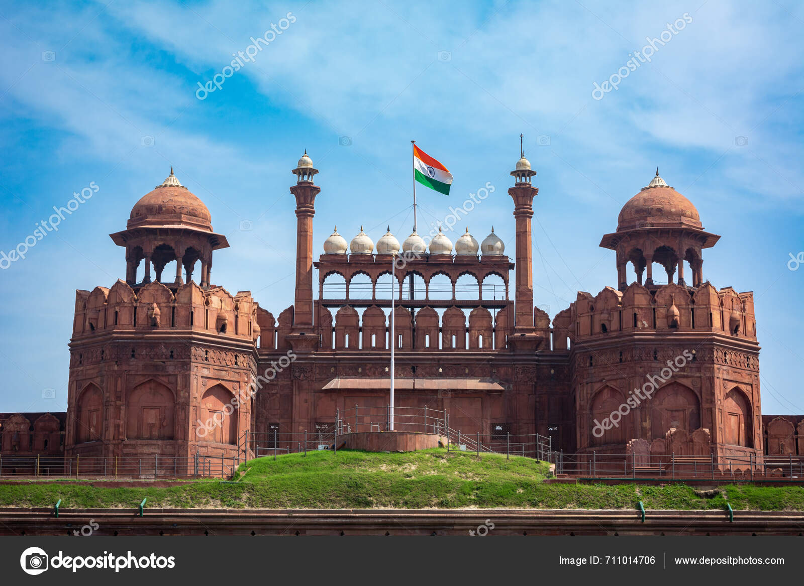 Benteng Merah Delhi India Situs Warisan Dunia Unesco — Foto Stok ...
