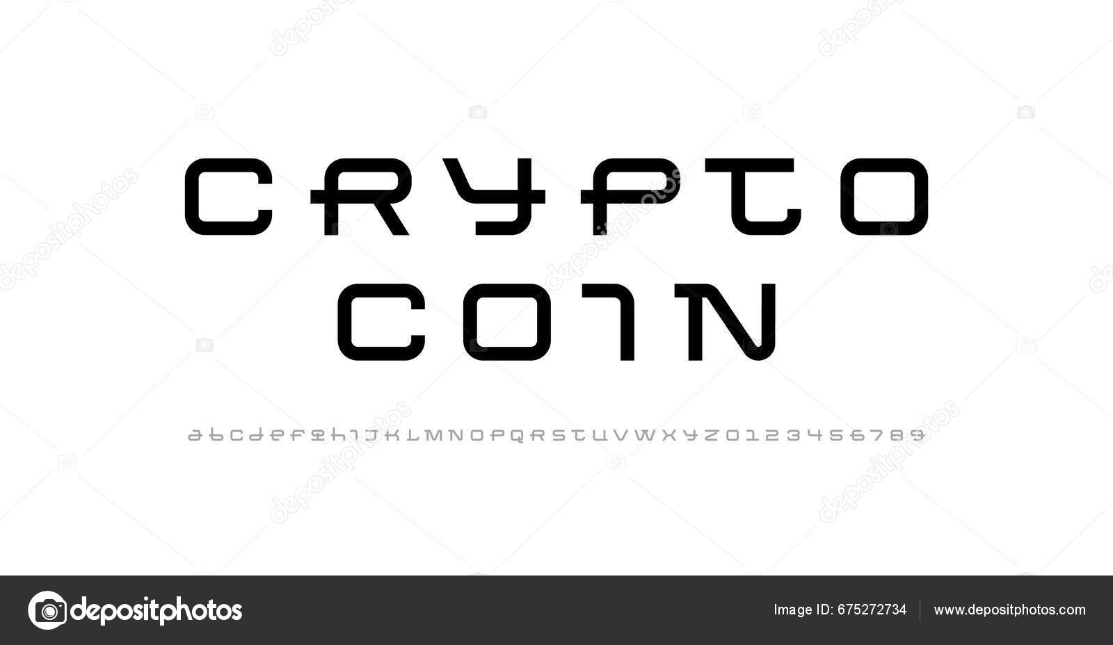 Technical Wide Font Cyber Alphabet Digital Uppercase Letters Numbers ...