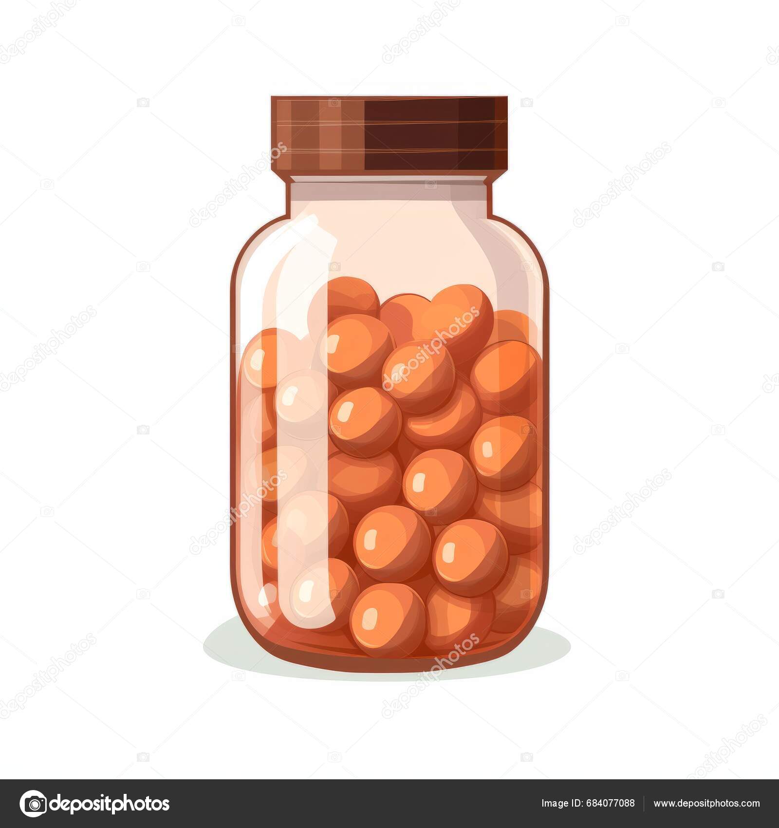 Cartoon Jar Red Beans Stock Vector by ©feepic 684077088