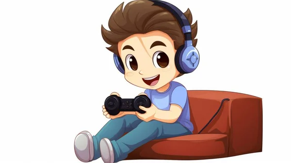 Dibujos animados gamer imágenes de stock de arte vectorial | Depositphotos