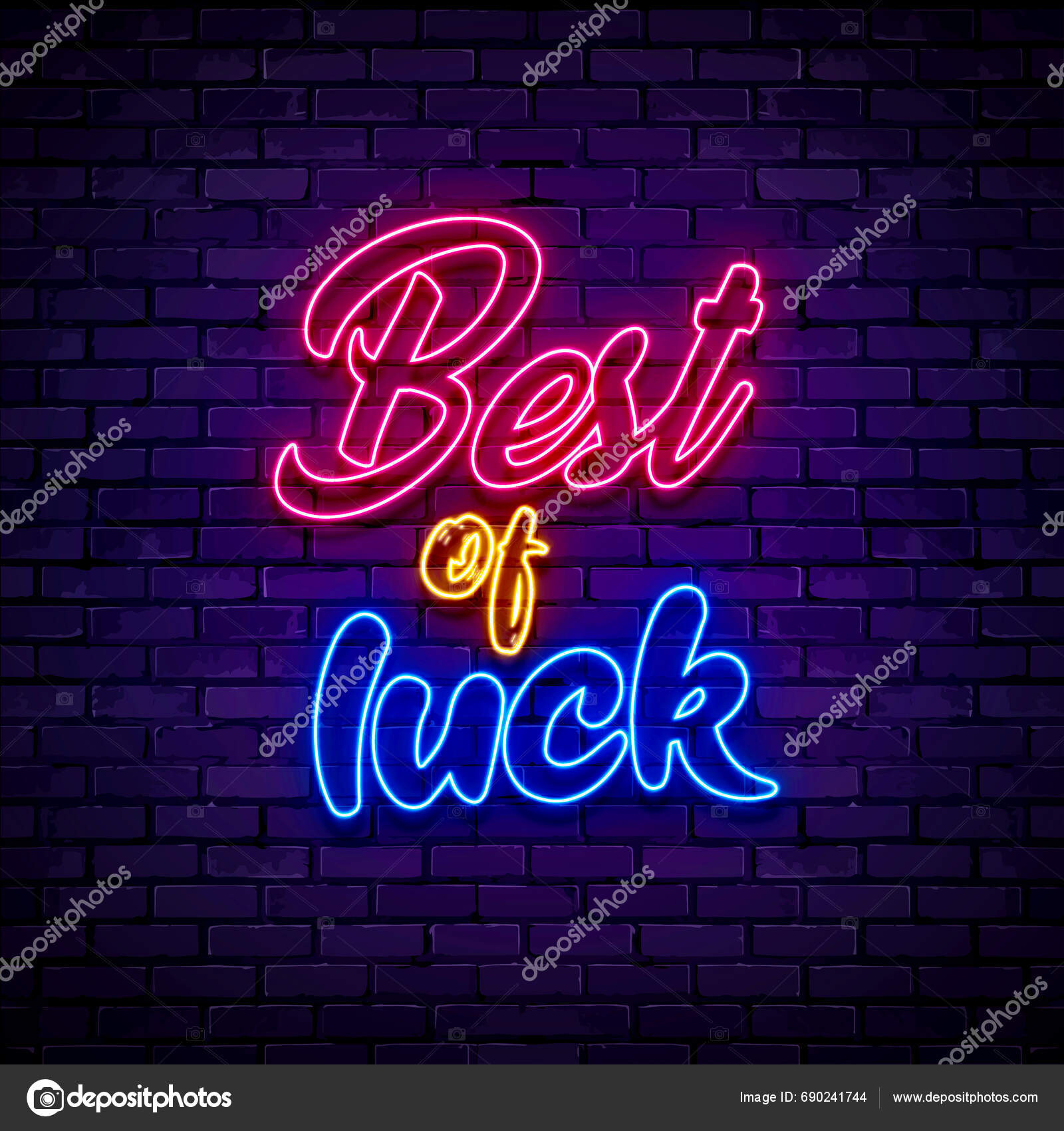 Neon Sign Luck — Stock Photo © feepic #690241744