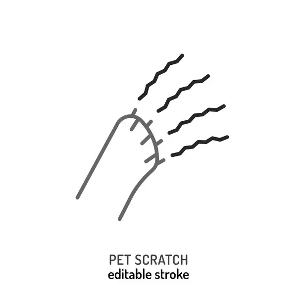 Cat Dog Scratch Common Pet Behavior Symbol Excessive Scratching Linear ...