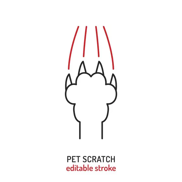 Dog Scratch Common Pet Behavior Symbol Excessive Scratching Linear Icon ...