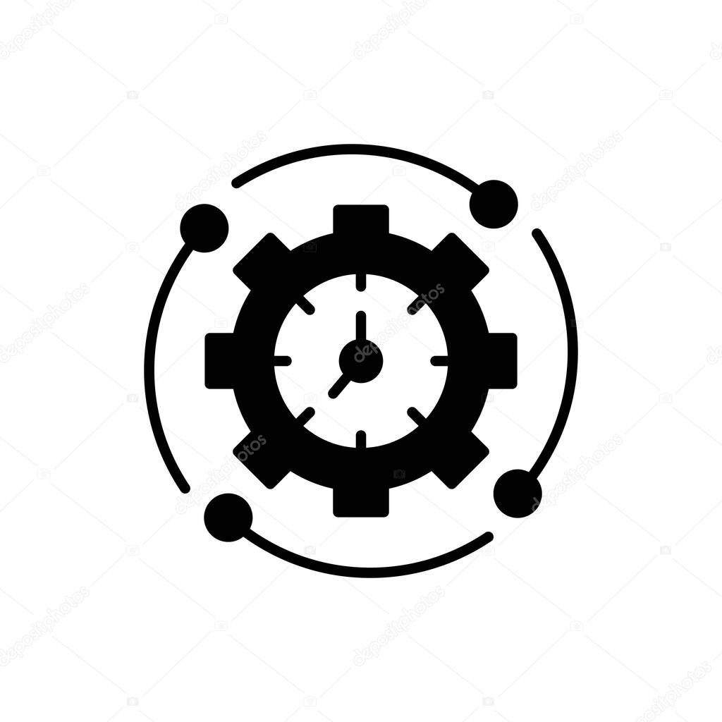 Icono de GESTIÓN DE TIEMPO en vector. Logotipo 2023