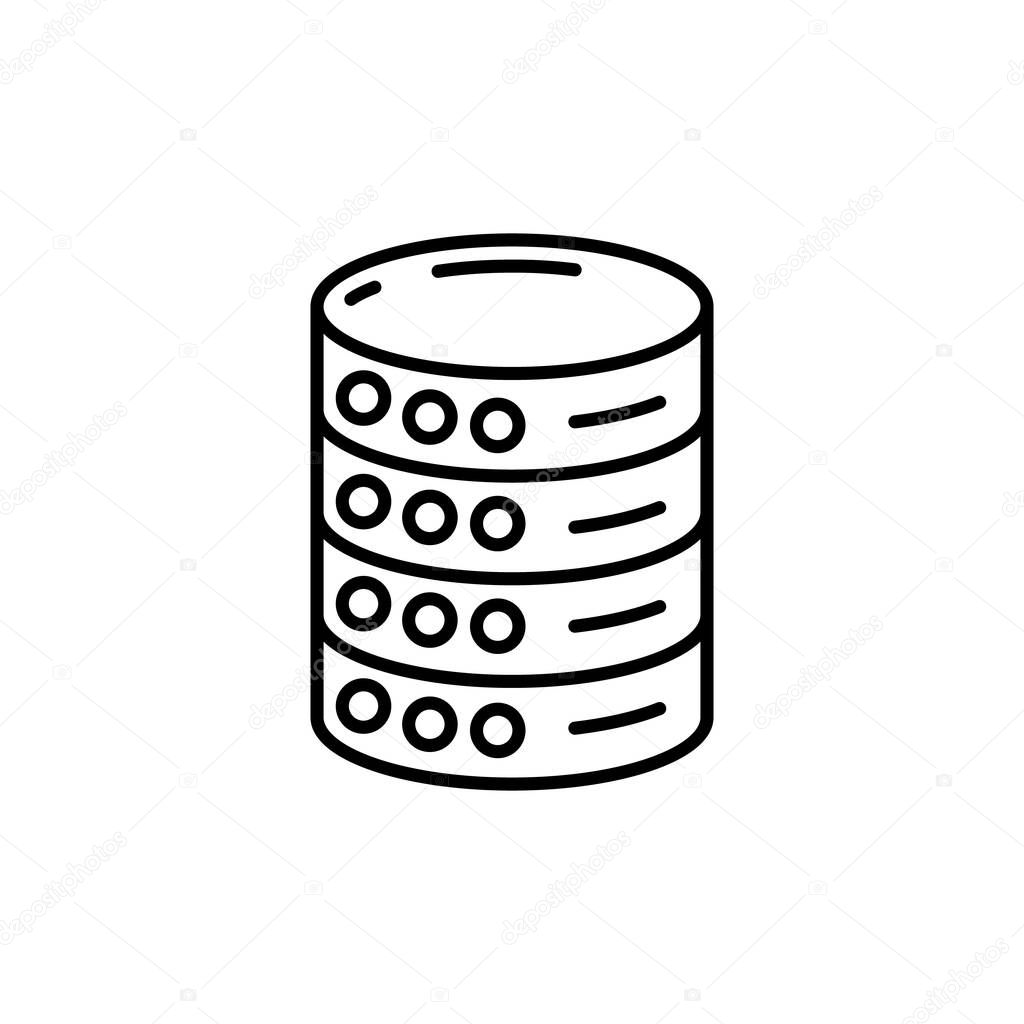 Icono SQL en vector. Logotipo 2025