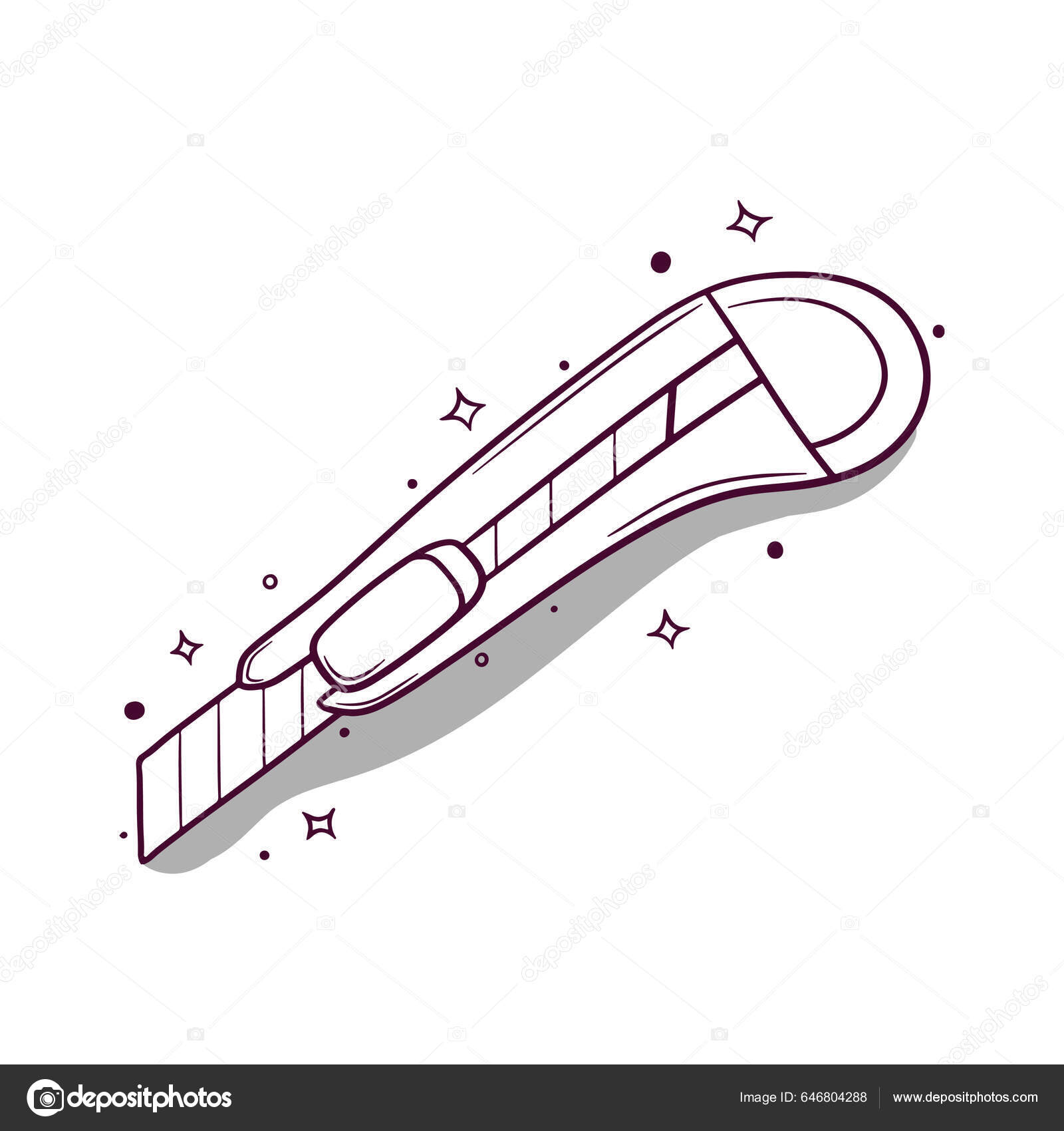 Hand Drawn Cutter Vector Illustration Stock Vector by ©qbertstudios ...