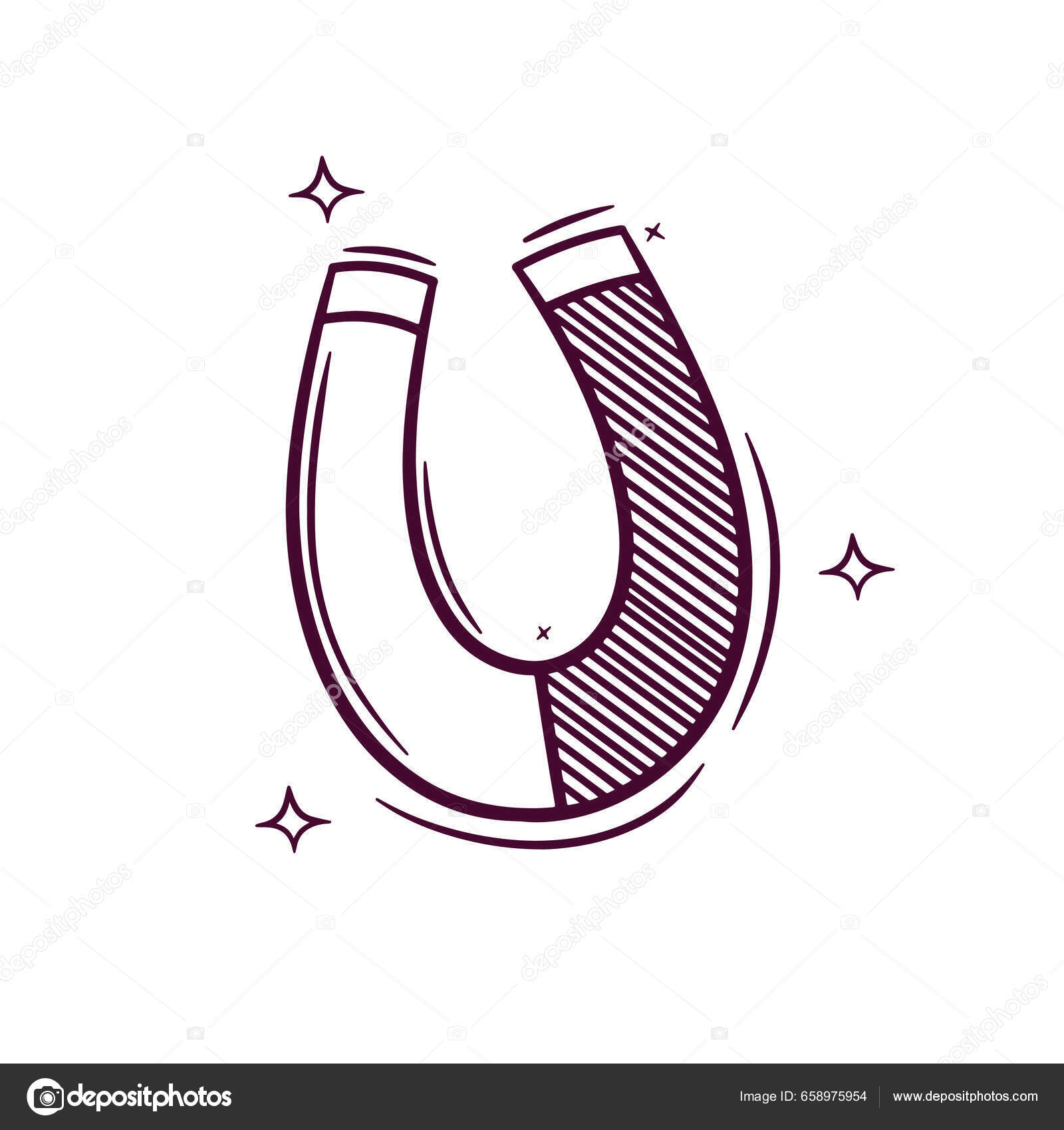 Hand Drawn Shaped Magnet Doodle Vector Sketch Illustration Stock Vector ...