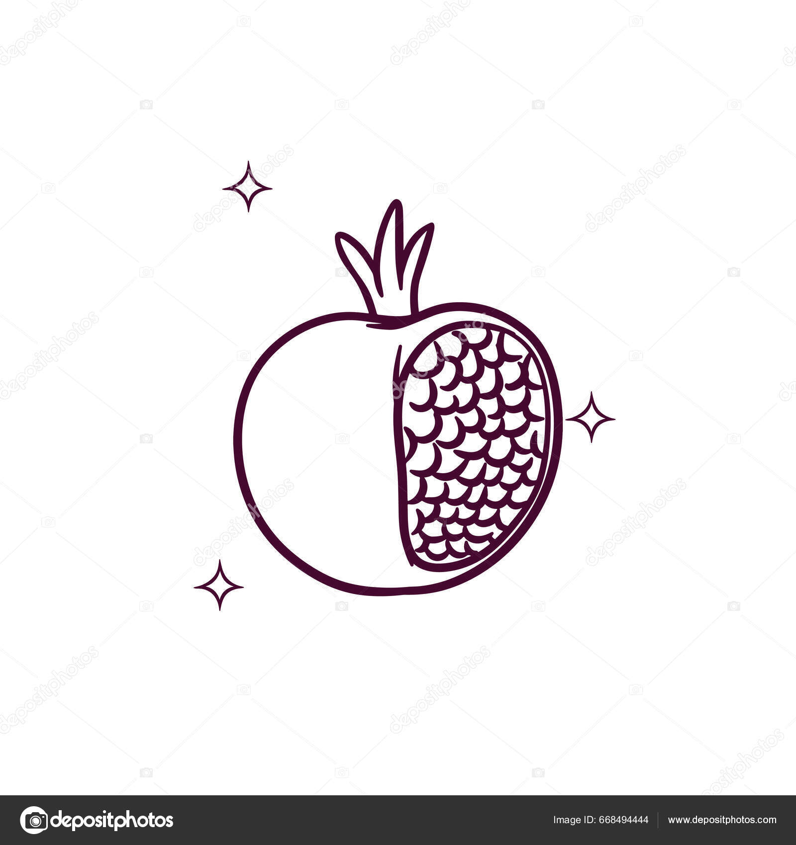 Granada Dibujada Mano Doodle Vector Sketch Ilustración Vector de stock ...