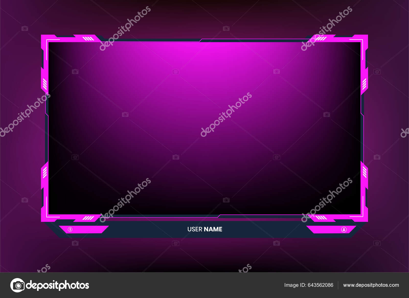Futuristic Gaming Screen Interface Decoration Girly Pink Color Girl ...