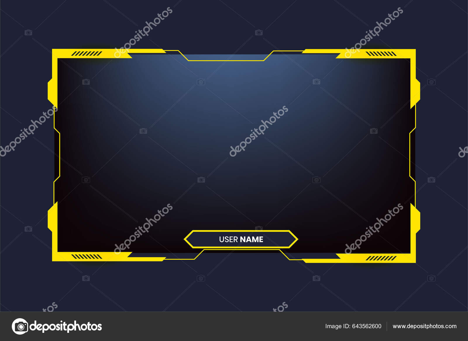 Broadcast Screen Interface Design Button Elements Live Streaming ...