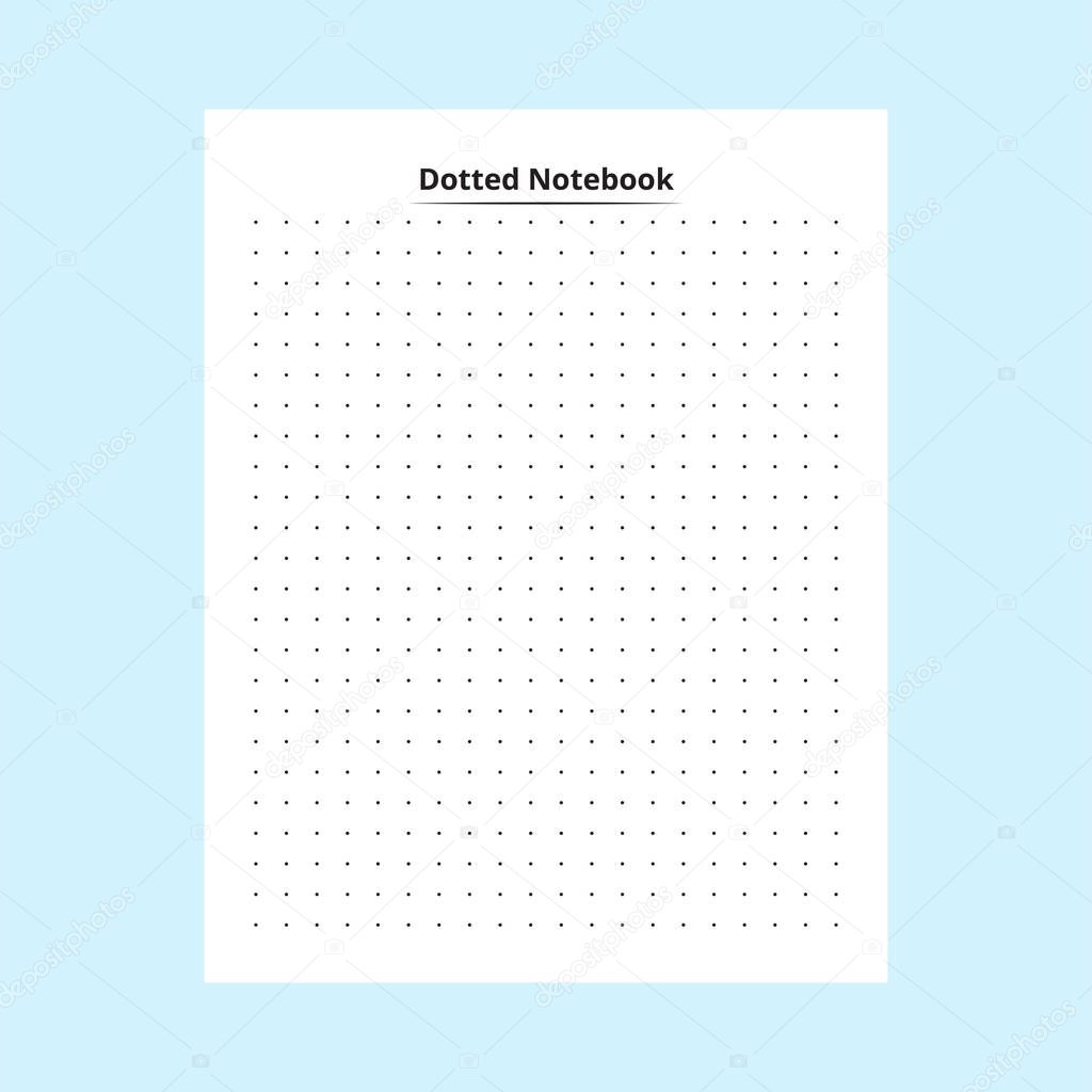 Small dotted notebook template KDP interior. Simple dotted logbook for ...